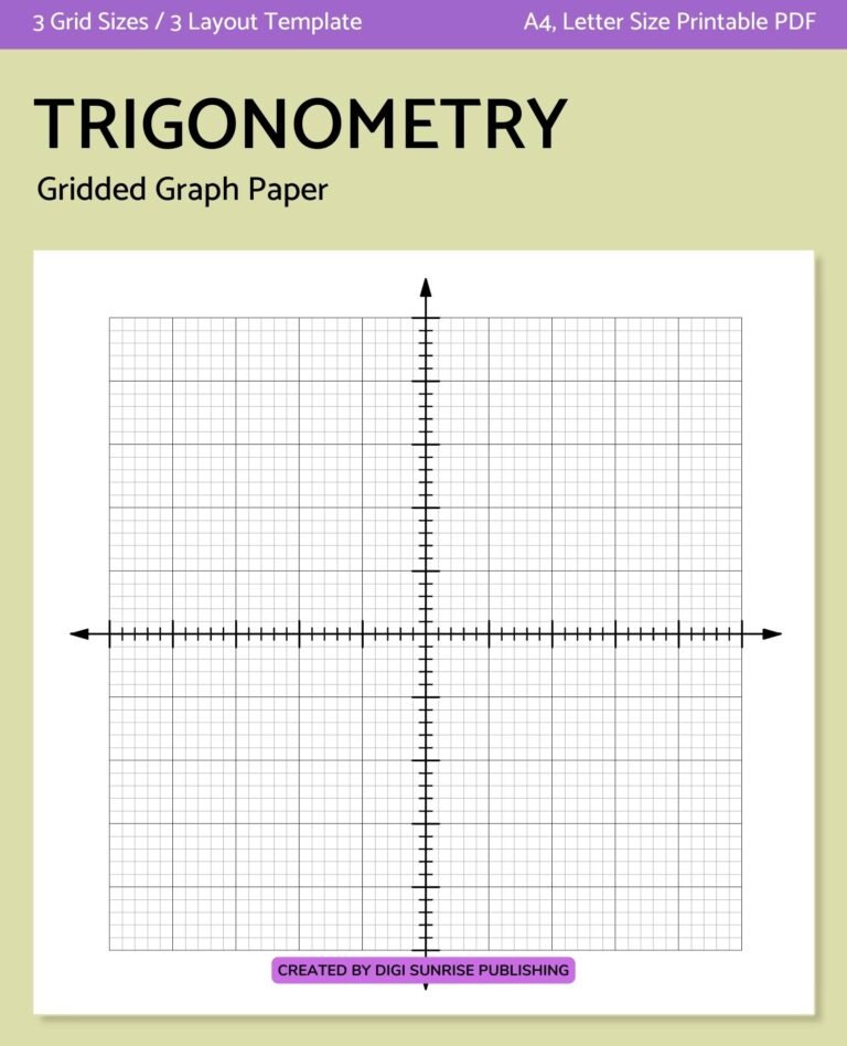 Trigonometry Gridded Graph Paper Pack - Digi Sunrise
