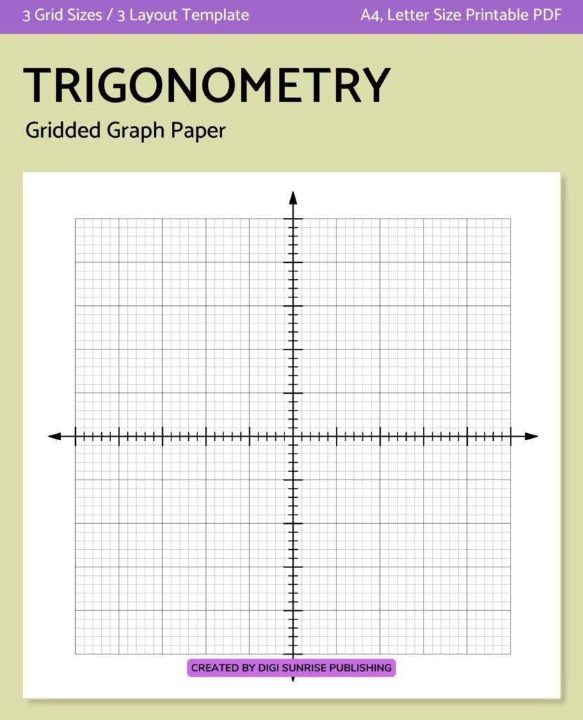Trigonometry Gridded Graph Paper Pack - Digi Sunrise