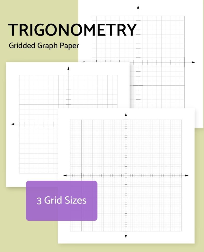 Trigonometry Gridded Graph Paper Pack - Digi Sunrise